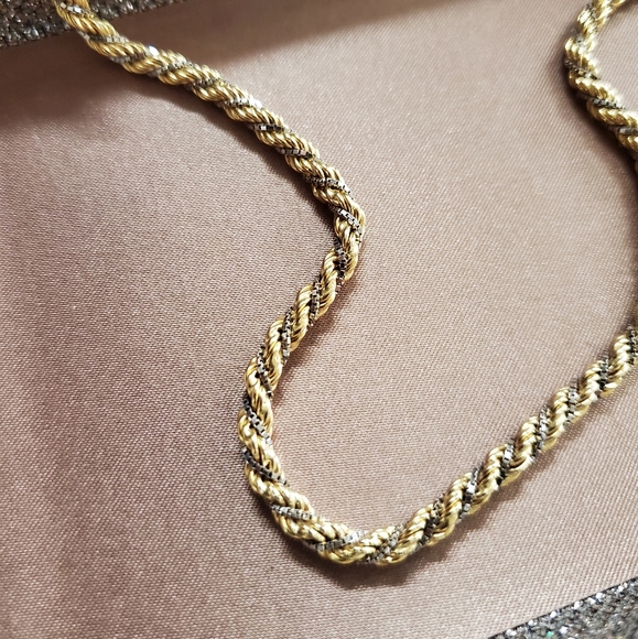 Jewelry | Vintage 14k Gold Twisted Rope Necklace | Poshmark